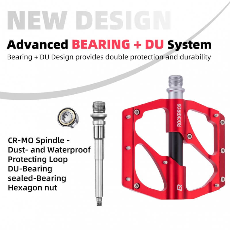 MTB Flat Pedals - Aluminum Platform Pedals with Sealed Bearings