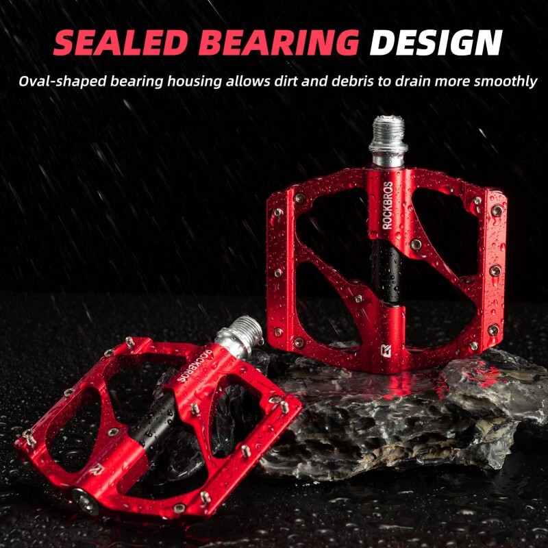 MTB Flat Pedals - Aluminum Platform Pedals with Sealed Bearings