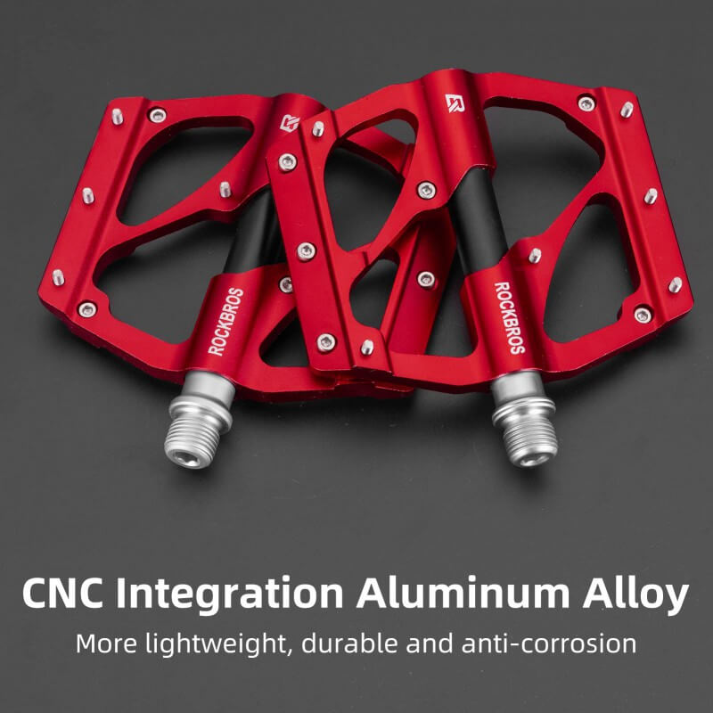 MTB Flat Pedals - Aluminum Platform Pedals with Sealed Bearings