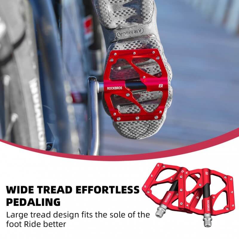 MTB Flat Pedals - Aluminum Platform Pedals with Sealed Bearings