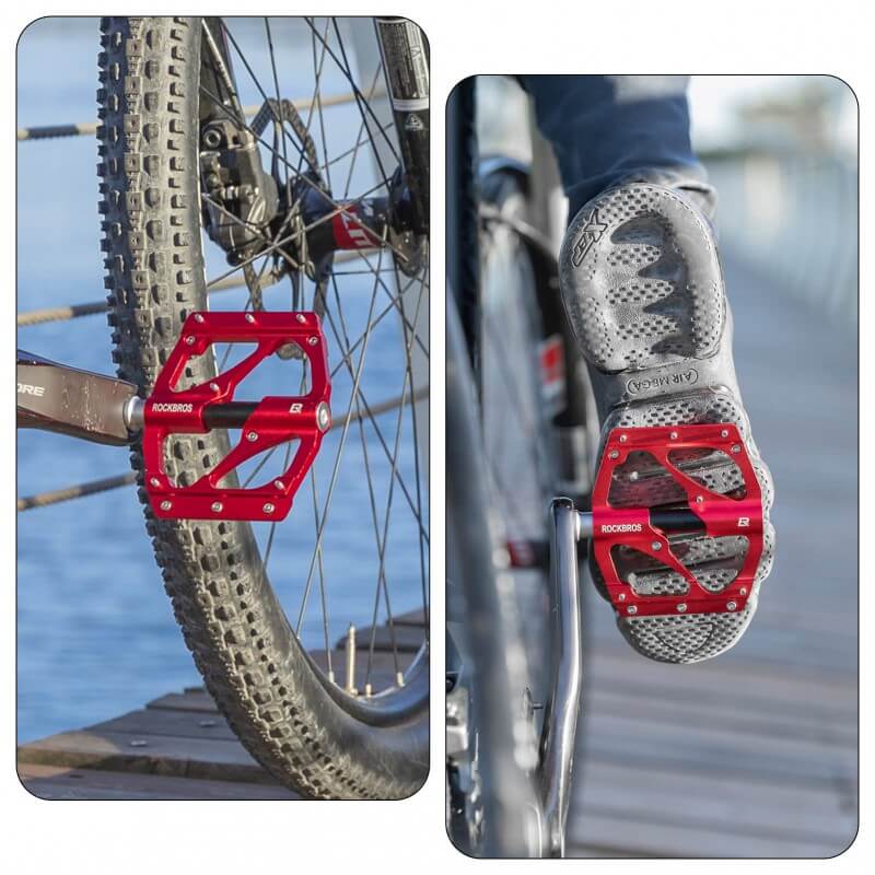MTB Flat Pedals - Aluminum Platform Pedals with Sealed Bearings