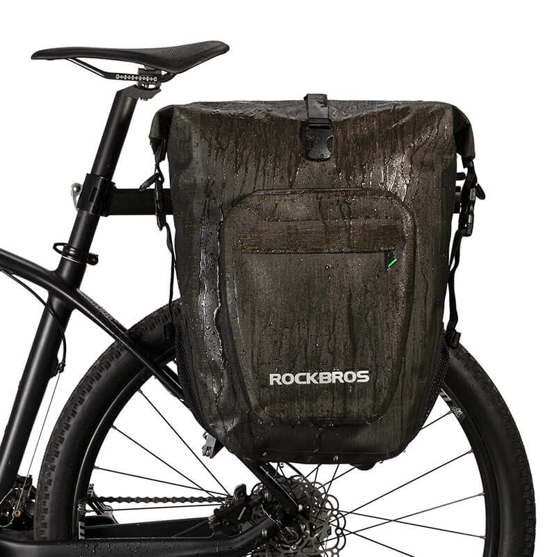 Waterproof Bike Bag 27L - Rear Rack Pannier for Travel Cycling and MTB