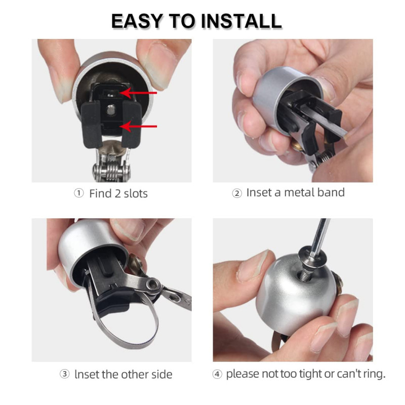 Classic Bicycle Bell for Loud and Clear Ringing Sound on Road and ...